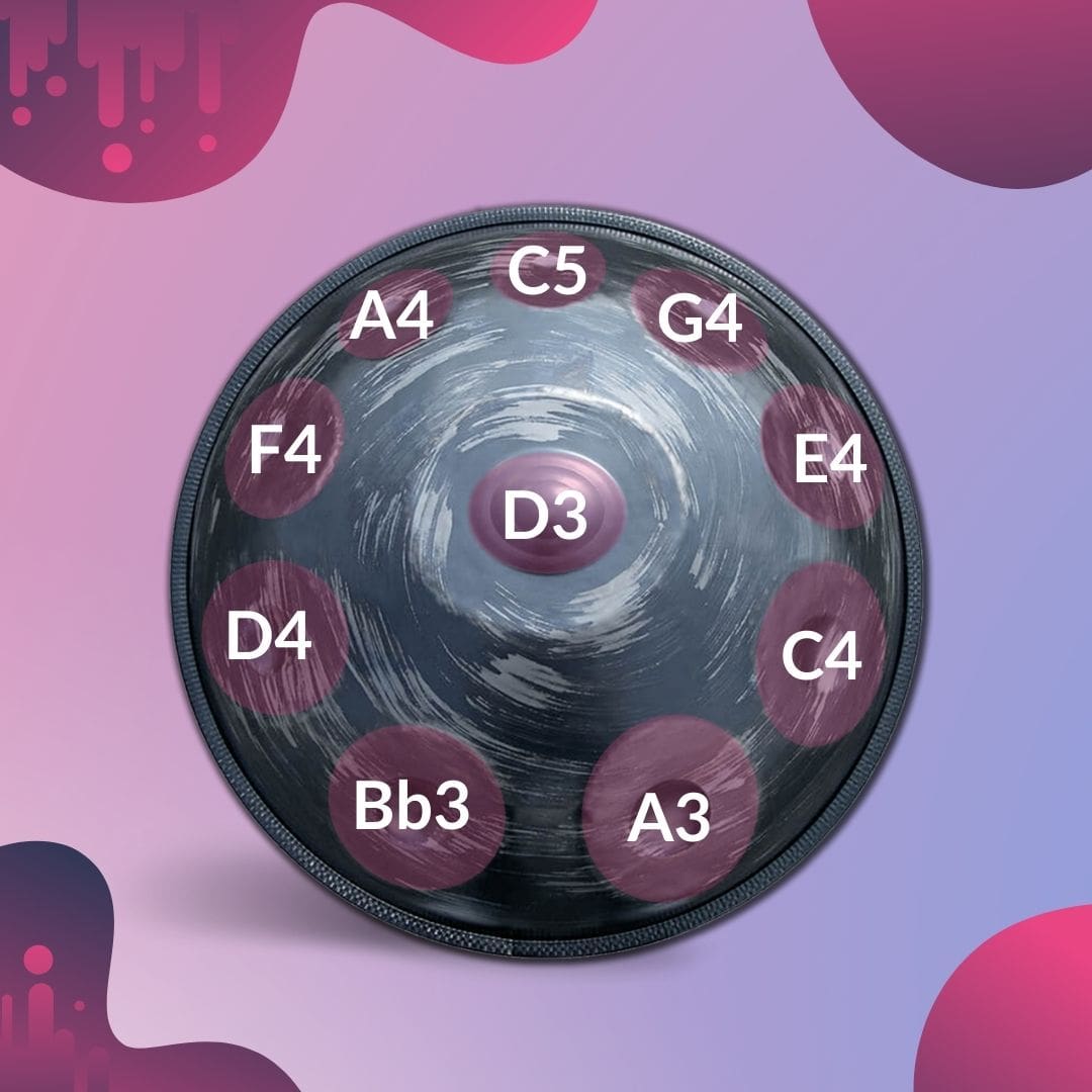 Handpan Black Meteor - 10 Notes - Ré Mineur - Handpan Store